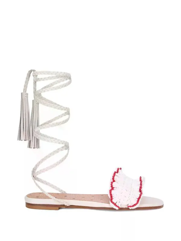 Red Valentino Ruffled-strap Sandals - White