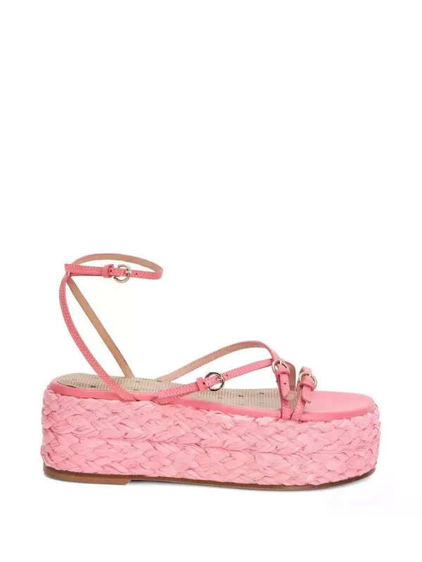 Red Valentino Platform-sole Strappy Espadrilles - Pink