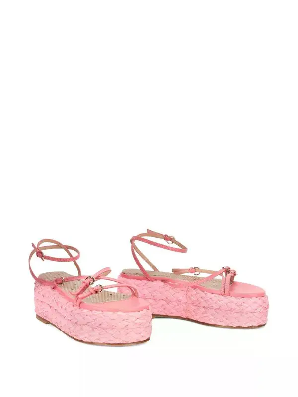 Red Valentino Platform-sole Strappy Espadrilles - Pink