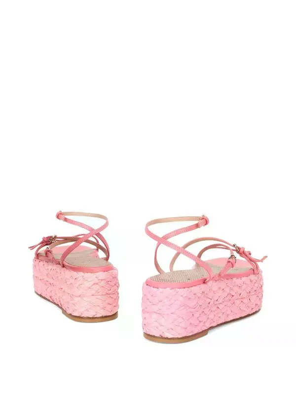 Red Valentino Platform-sole Strappy Espadrilles - Pink