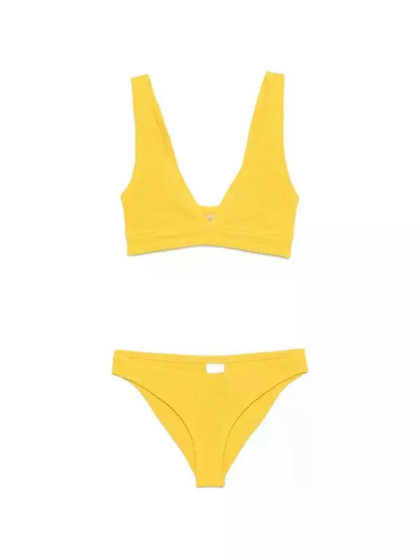 Hunza G Carla Textured Bikini Set - Yellow