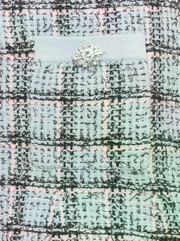SELF-PORTRAIT Check-pattern Mini Skirt