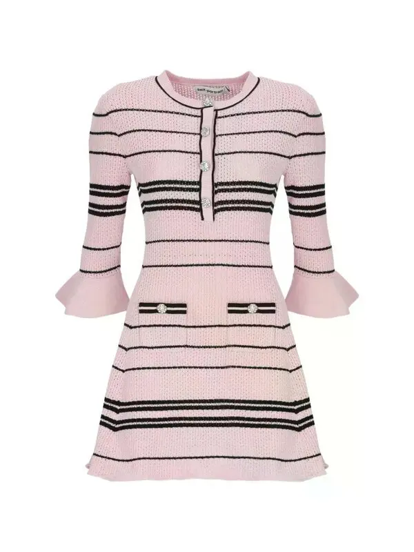 SELF-PORTRAIT Striped-pattern Dress