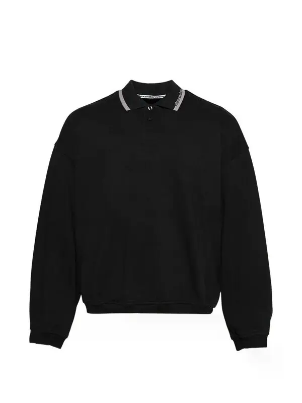 Alexander Wang Long-sleeve Polo Shirt - Black