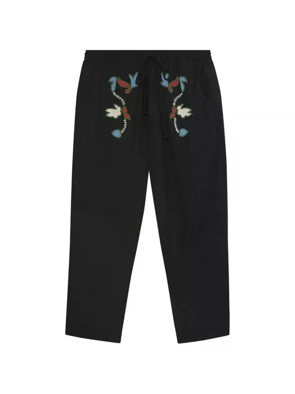 BAZISZT Floral-embroidered Trousers