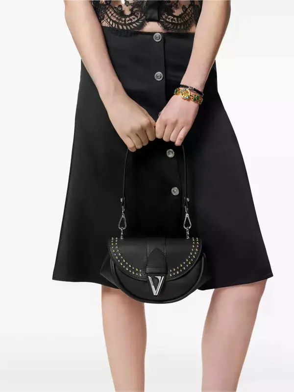 Versace Virtus Studded Shoulder Bag
