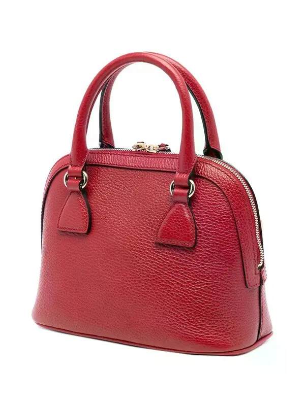 Gucci Gg Charm Dome Satchel - Red