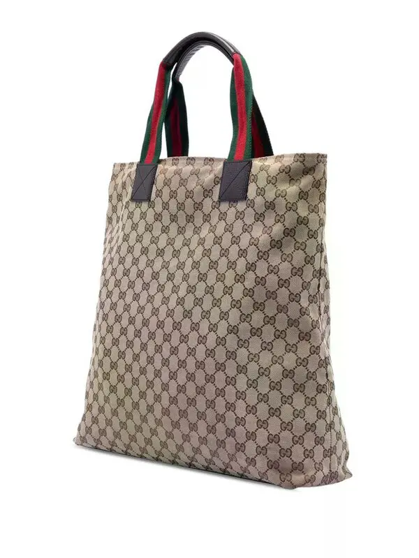 Gucci Gg Canvas Web Tote Bag