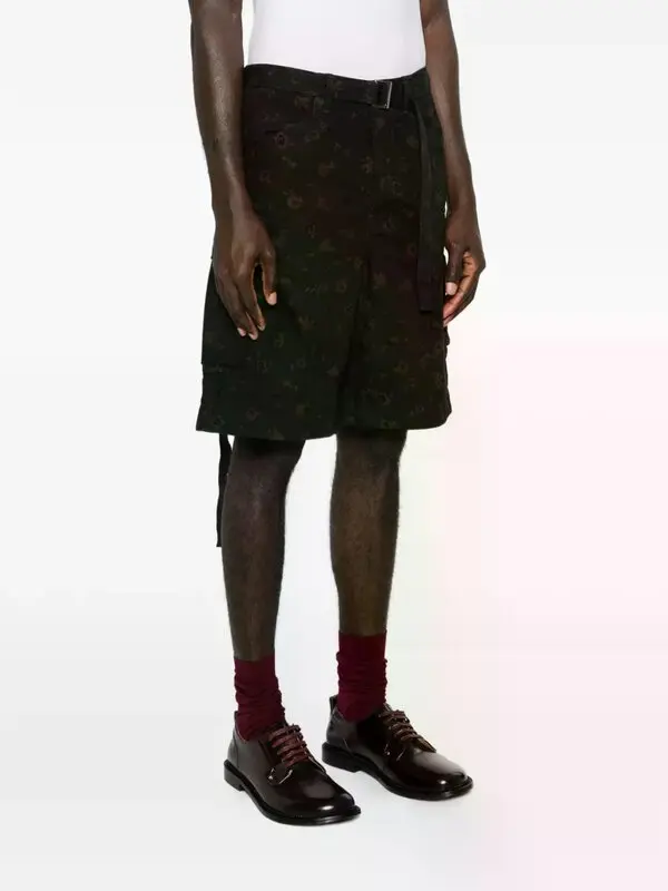 Sacai Floral-print Cargo Shorts