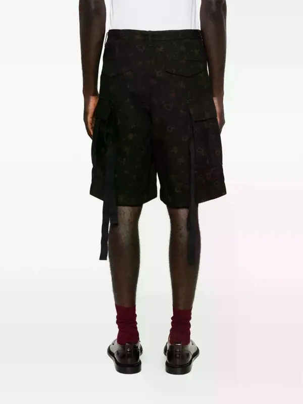 Sacai Floral-print Cargo Shorts