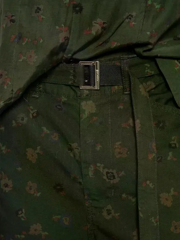 Sacai Floral-print Cargo Shorts