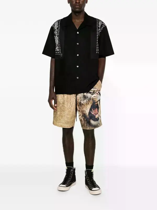 MASTERMIND WORLD Lion-print Drawstring Shorts