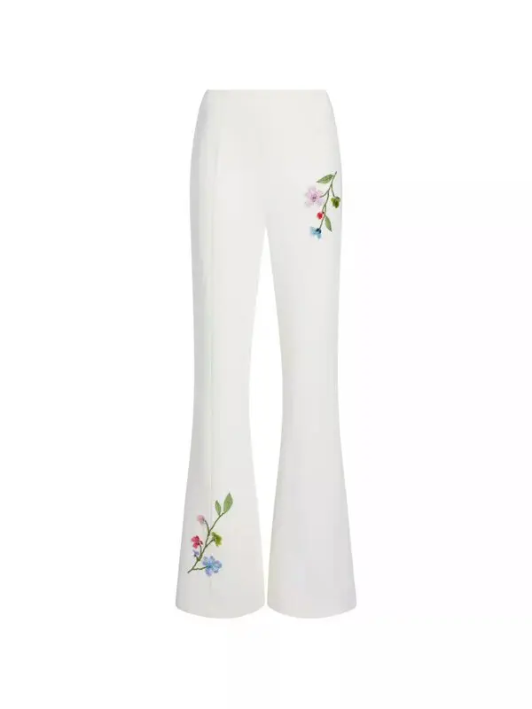 Cinq À Sept Floral Vine Kailyn Trousers - White