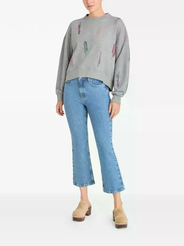 Cinq À Sept Long-sleeve Sweatshirt With Paillette Embellishment