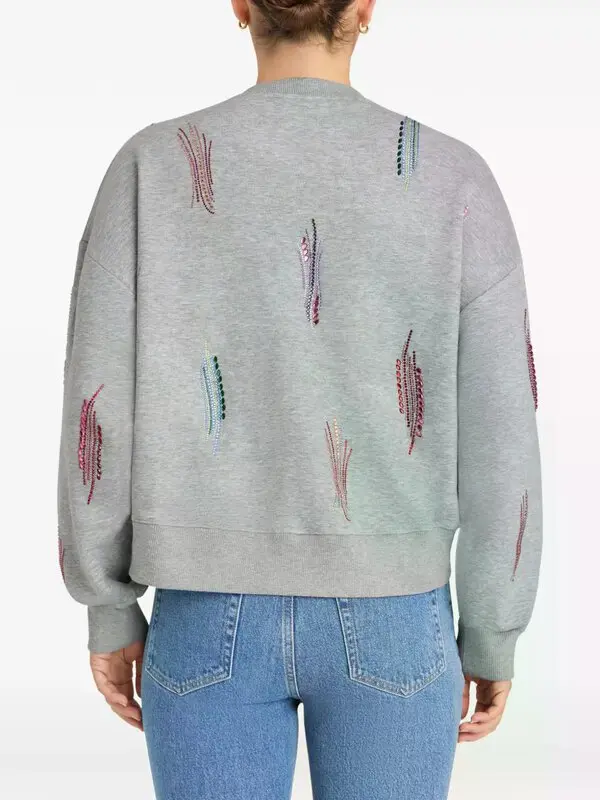 Cinq À Sept Long-sleeve Sweatshirt With Paillette Embellishment