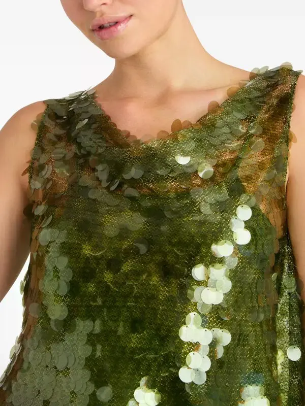 Cinq À Sept Calista Sequin Top - Green