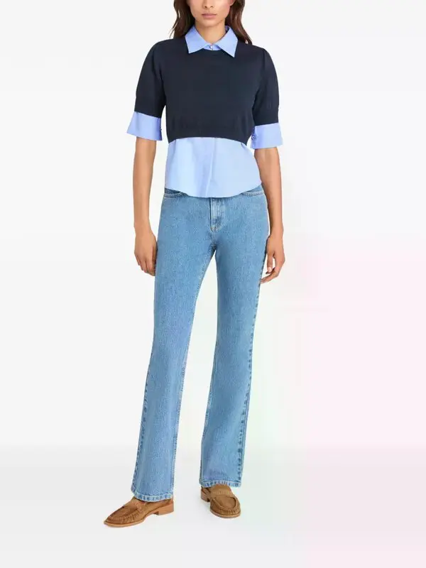 Cinq À Sept Capucine Knit Top - Blue