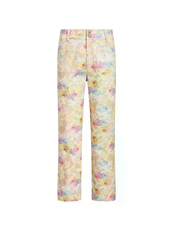 Cinq À Sept Ikat Bouquet Dorothea Cropped Jeans