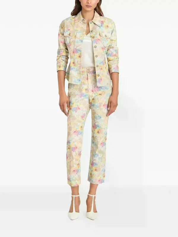 Cinq À Sept Ikat Bouquet Dorothea Cropped Jeans