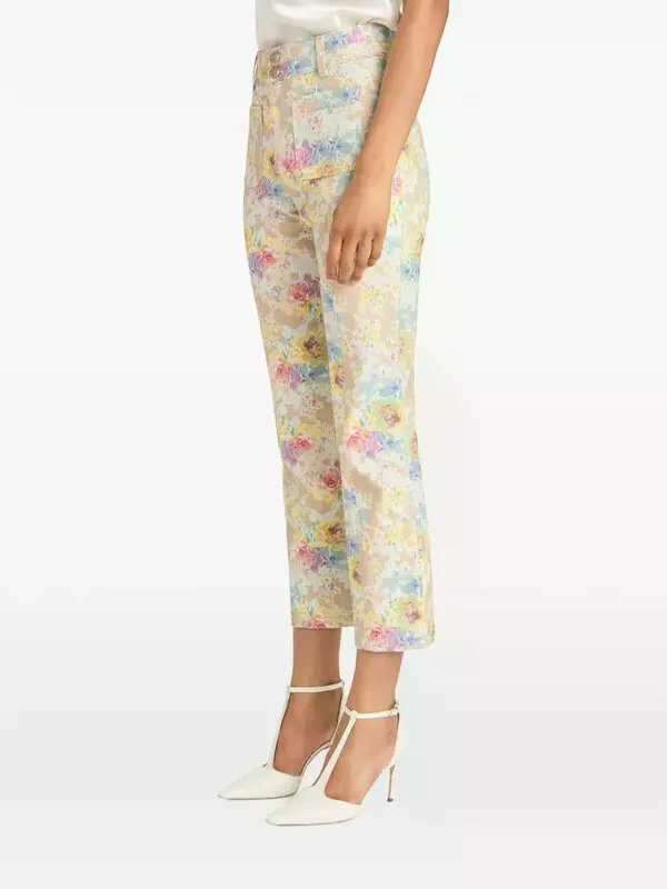 Cinq À Sept Ikat Bouquet Dorothea Cropped Jeans