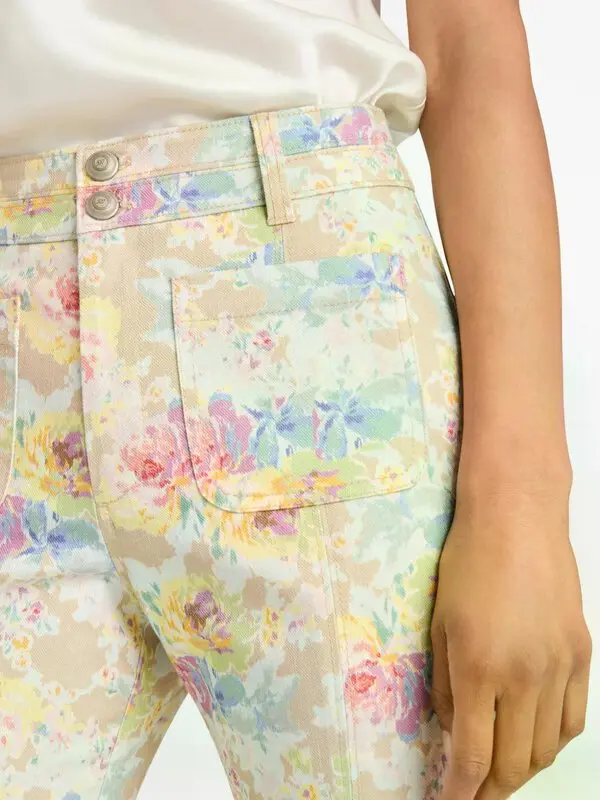 Cinq À Sept Ikat Bouquet Dorothea Cropped Jeans