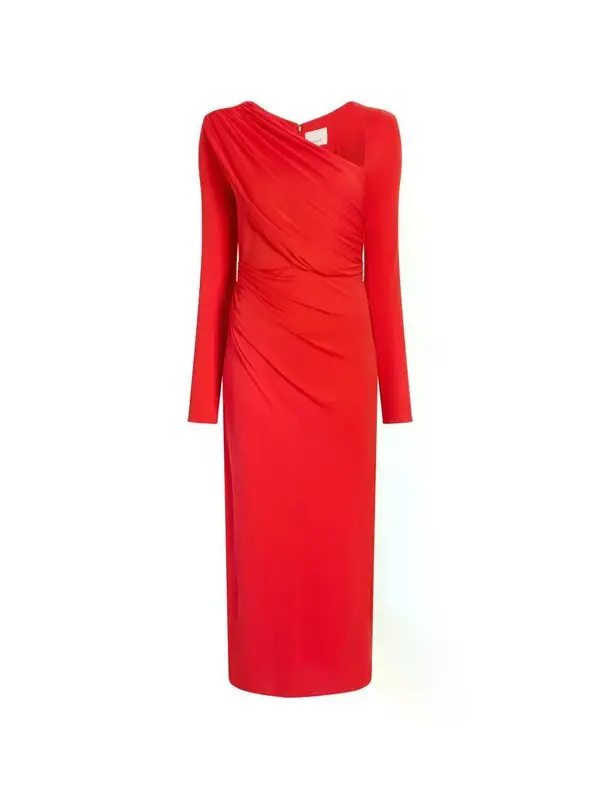 Cinq À Sept Jalyn Long-sleeve Midi Dress - Red