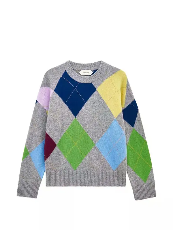 Pringle Of Scotland Argyle Crew-neck Sweater - Grey