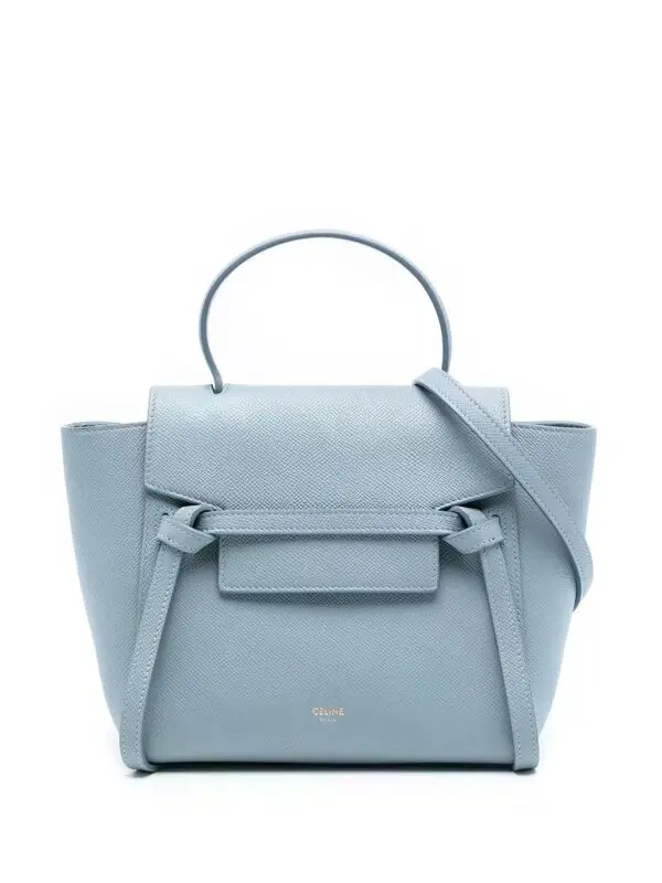Celine 2019 Nano Grained Calfskin Belt Bag Satchel - Blue