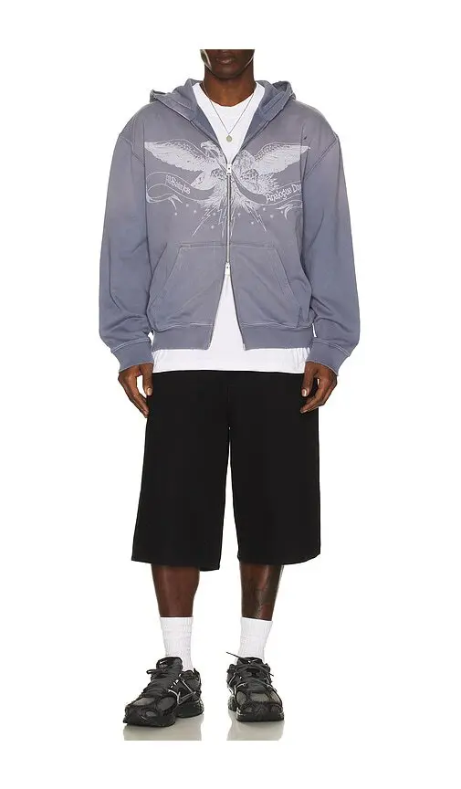 ALLSAINTS Aeterna Zip Through Hooded Sweater