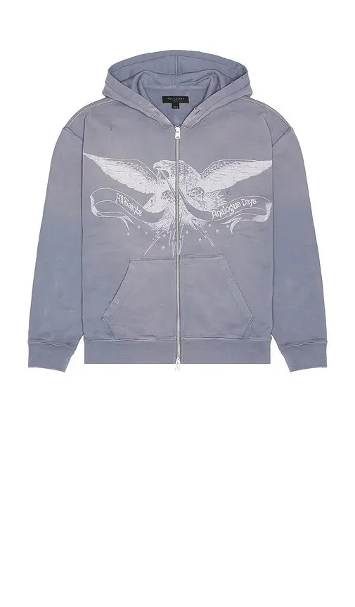 ALLSAINTS Aeterna Zip Through Hooded Sweater