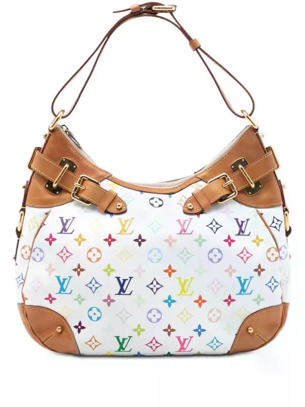LOUIS VUITTON 2009 Monogram Multicolore Greta Hobo Bag - White
