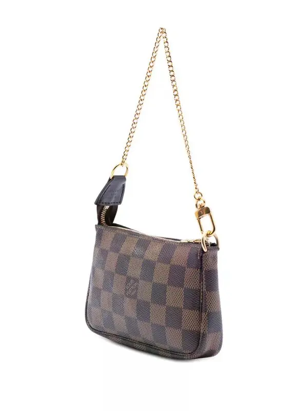 LOUIS VUITTON 2018 Damier Ebene Mini Pochette Accessoires Handbag