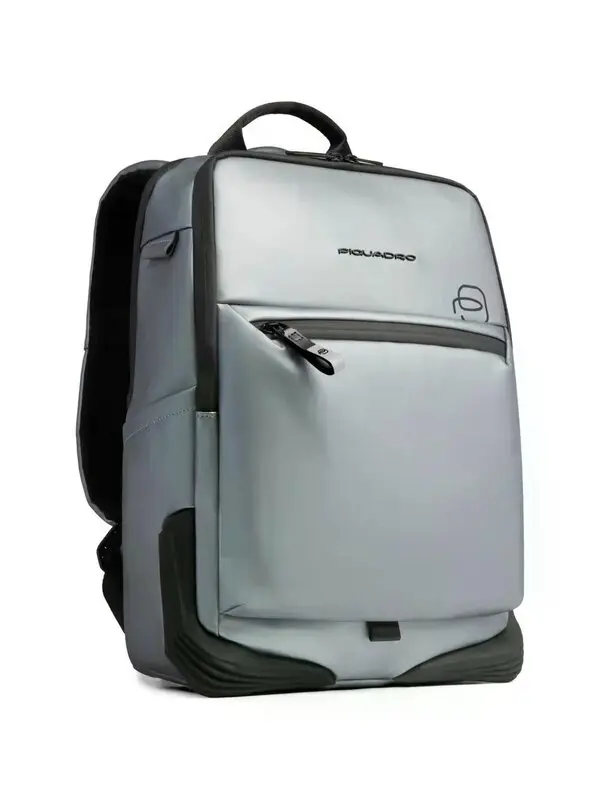 PIQUADRO 15.6-inch Zip-up Computer Backpack - Grey