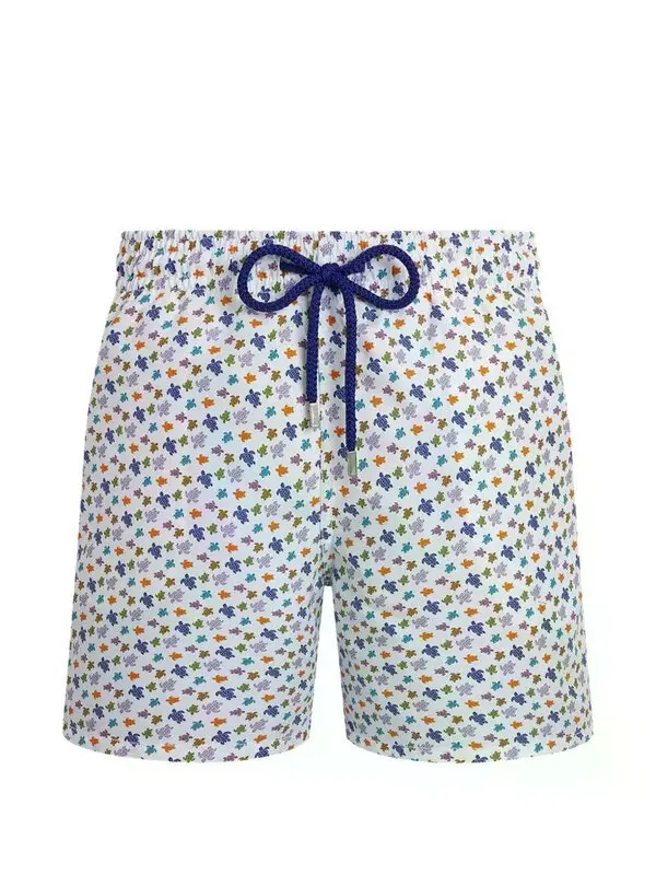 Vilebrequin Ronde Des Tortues Print Swim Shorts - White
