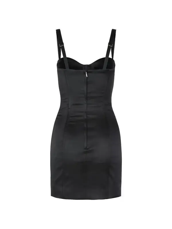 Dolce & Gabbana Satin Corset Minidress - Black