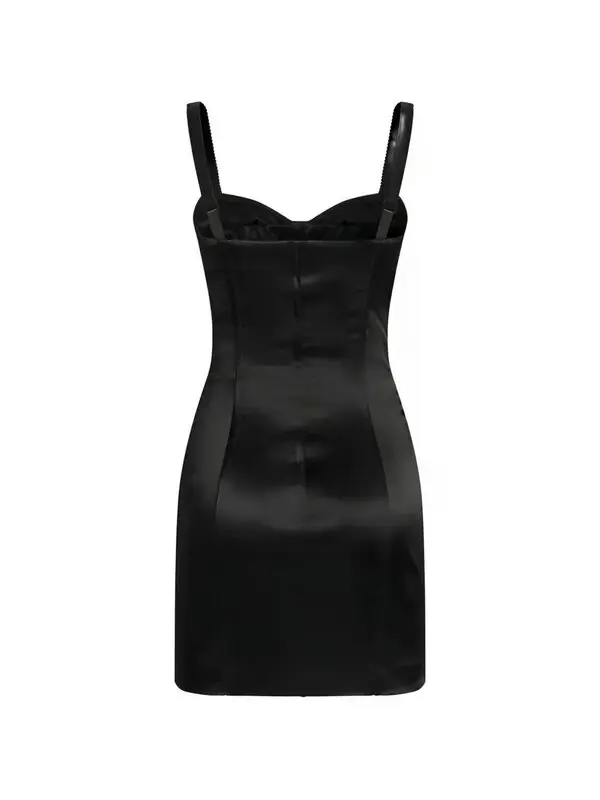 Dolce & Gabbana Satin Corset Minidress - Black