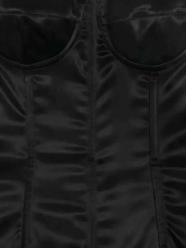 Dolce & Gabbana Satin Corset Minidress - Black