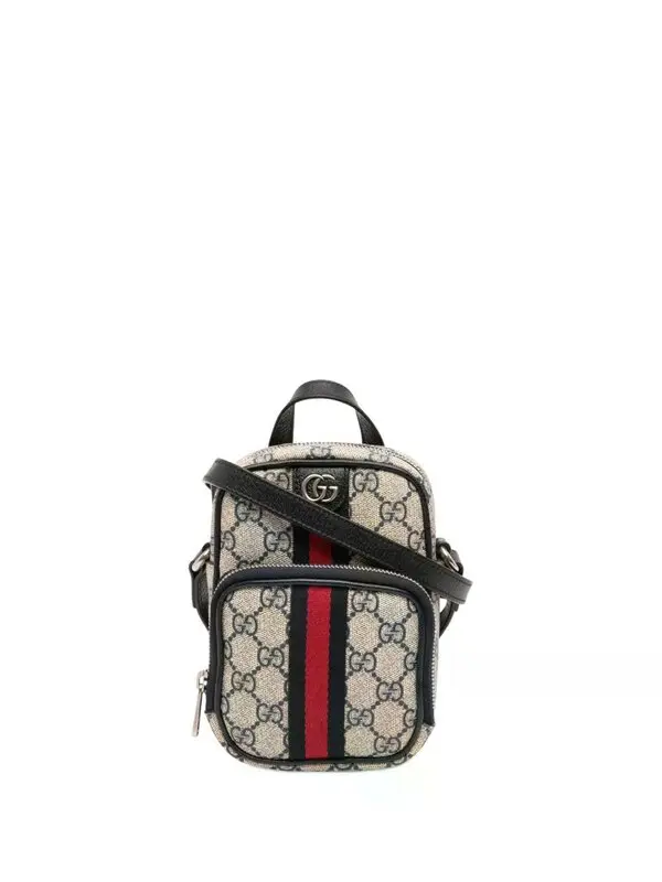Gucci Mini Gg Supreme Ophidia Satchel - Brown
