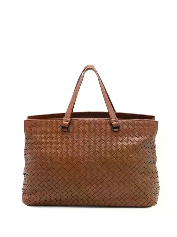 Bottega Veneta 2012-2025 Nappa Intrecciato Tote Bag - Brown