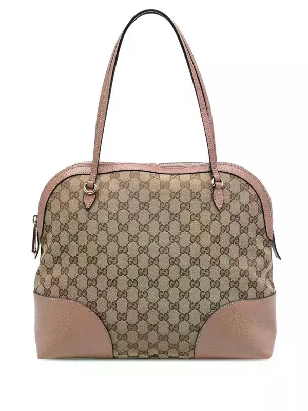 Gucci 2016-2026 Medium Gg Canvas Bree Dome Tote Bag - Brown