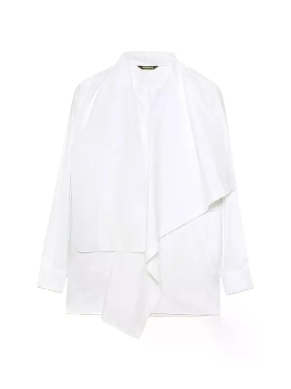 MOOHONG Shall-collar Layered Shirt - White