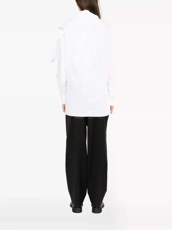 MOOHONG Shall-collar Layered Shirt