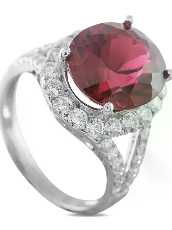LB EXCLUSIVE Diamond And Tourmaline Ring - Silver