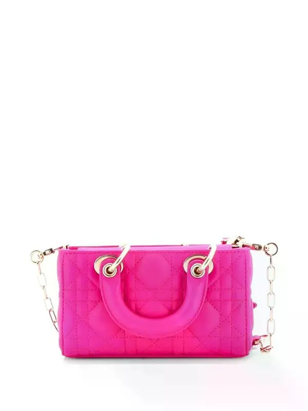 Dior Lady D-joy Micro Satchel Cannage Quilt Lambskin - Pink