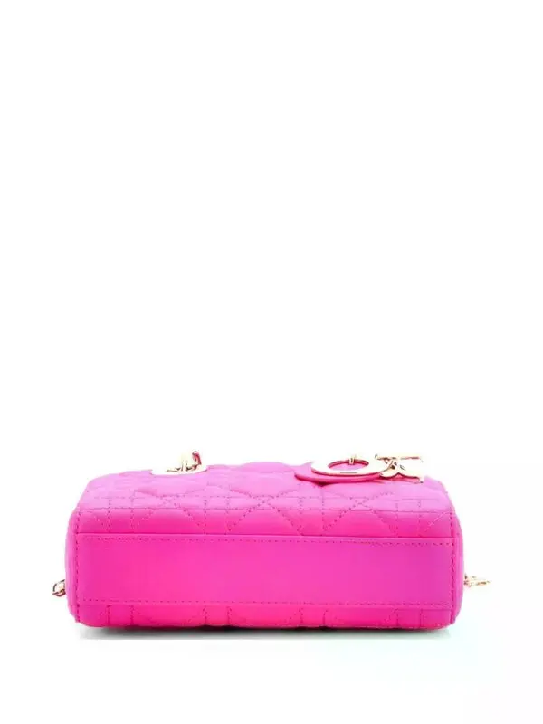 Dior Lady D-joy Micro Satchel Cannage Quilt Lambskin - Pink