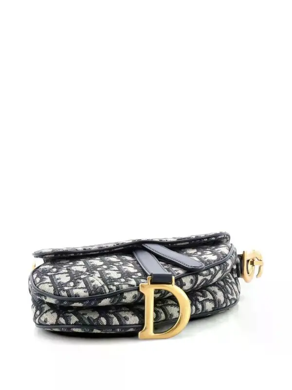 Dior Saddle Handbag Oblique Canvas Mini Shoulder Bag - Blue