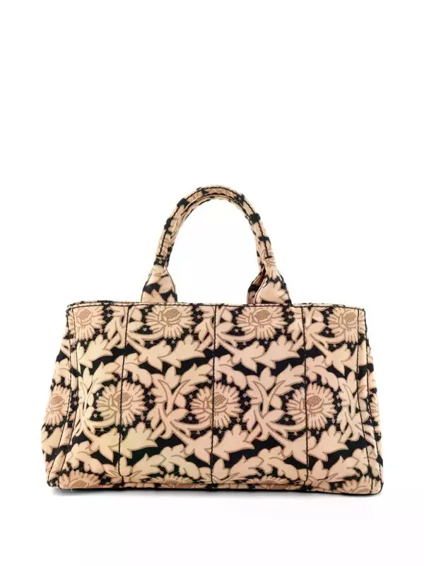 Prada Canapa Printed Canvas Large Tote Bag