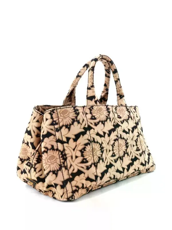 Prada Canapa Printed Canvas Large Tote Bag