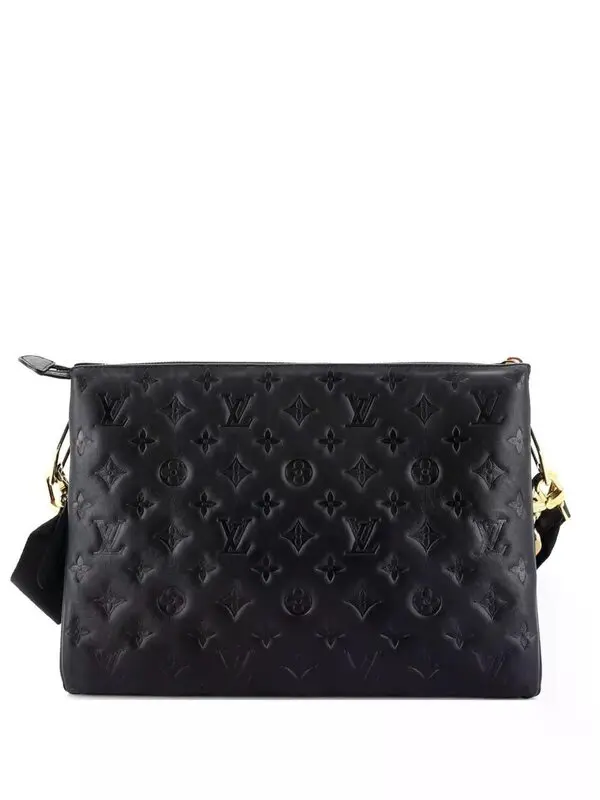 LOUIS VUITTON Coussin Mm Crossbody Bag Monogram Embossed Lambskin - Black