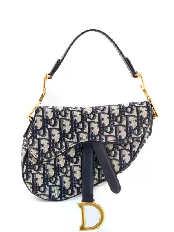 Dior Saddle Handbag Oblique Canvas Mini Shoulder Bag - Blue